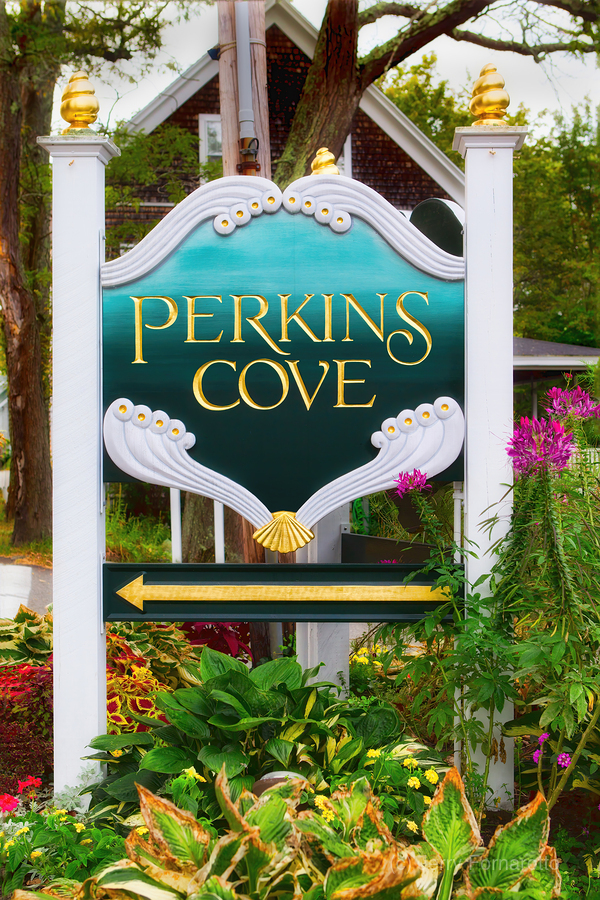 Perkins Cove Sign by Jerry Fornarotto Wall Art
