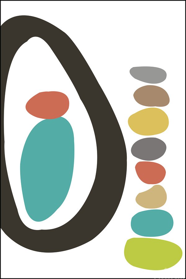 Balancing abstract art by Mandeep Pannu Wall Art