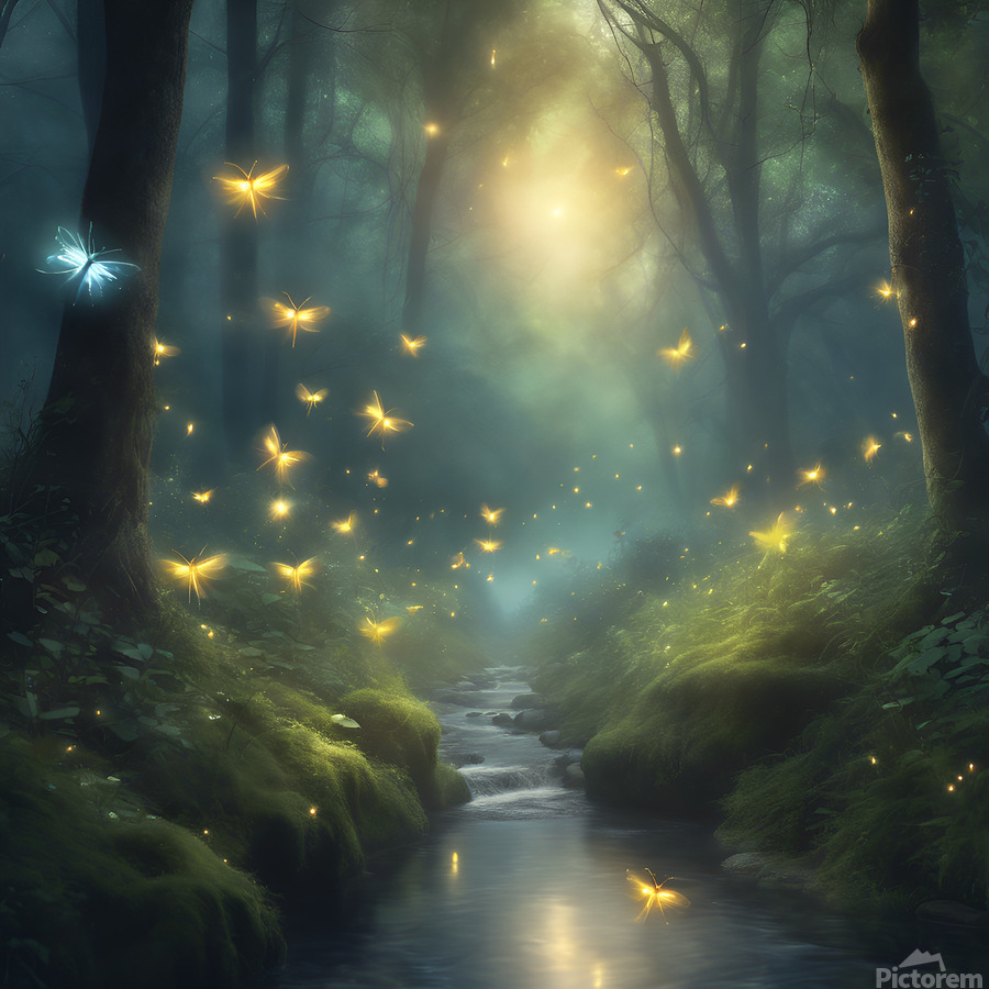 enchanted forest fireflies