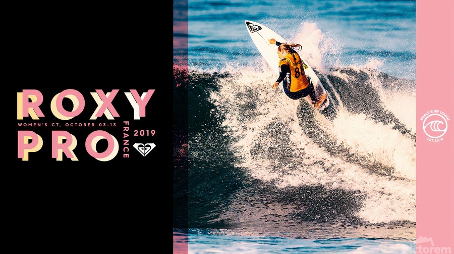2019 ROXY PRO France Surfing Competition Print - Surfing Poster by Surf Posters Wall Art
