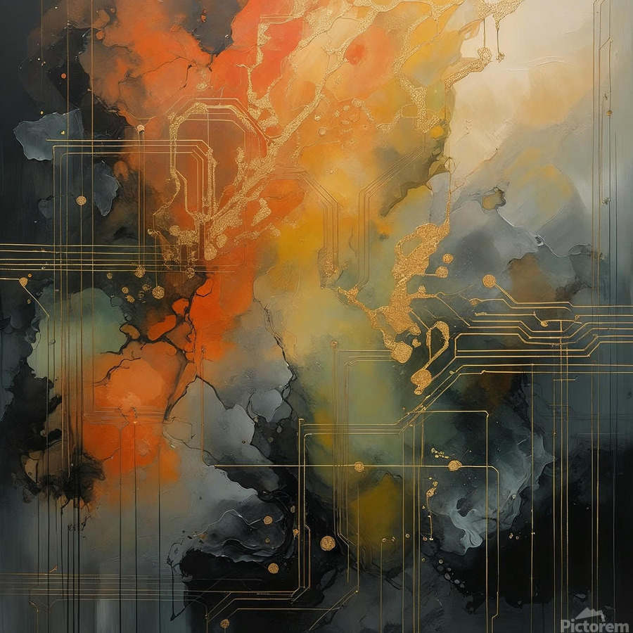 Modern Abstract Ai Generated 3 by Ideation Gallery Wall Art