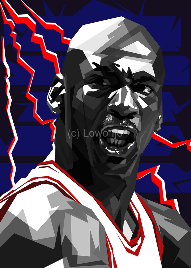 Michael Jordan by Lowo Ijo Wall Art
