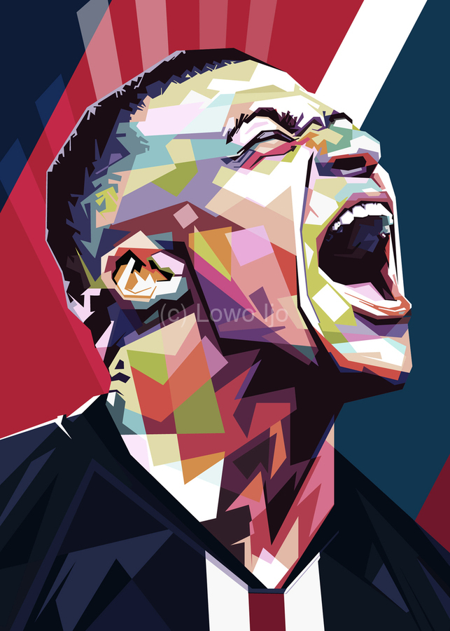 Kylian Mbappe by Lowo Ijo Wall Art