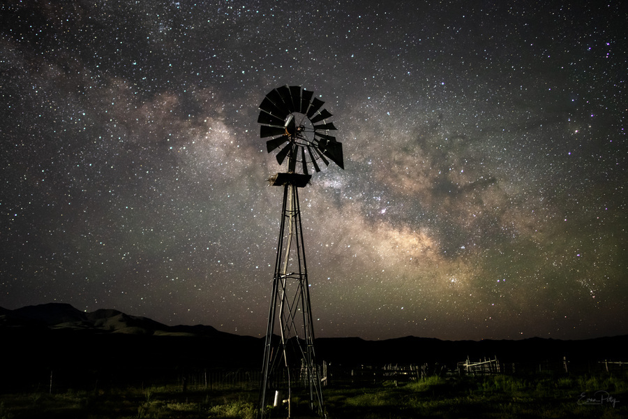 Milky Way and Windmill by Evan Petty Photography Wall Art
