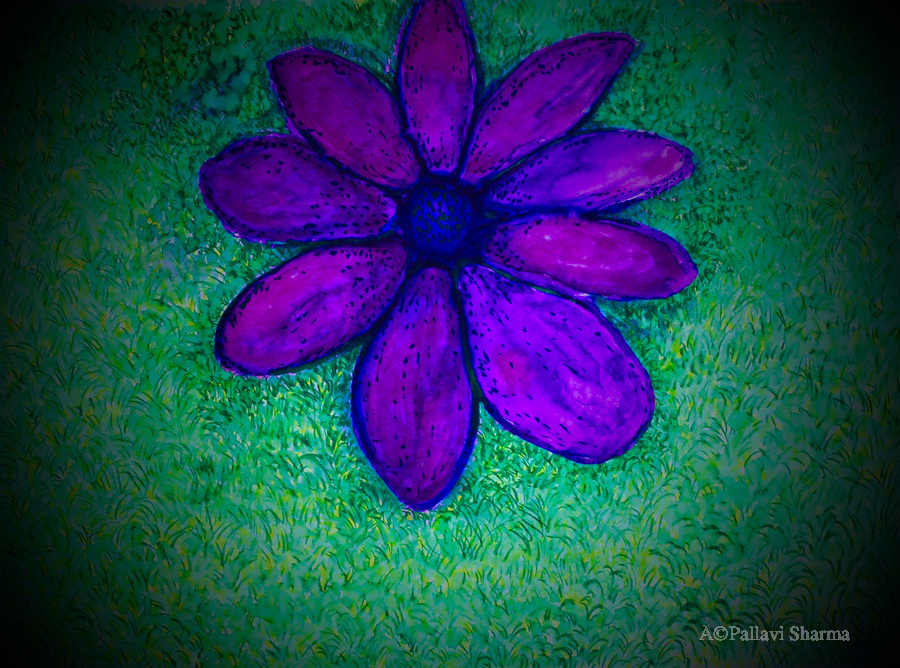 Fallen flower by Pallavi Sharma Wall Art
