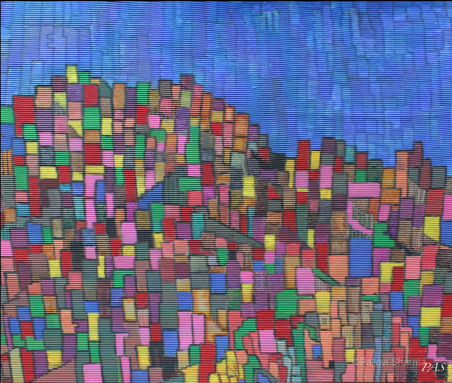 colorfulbuildings by Pallavi Sharma Wall Art