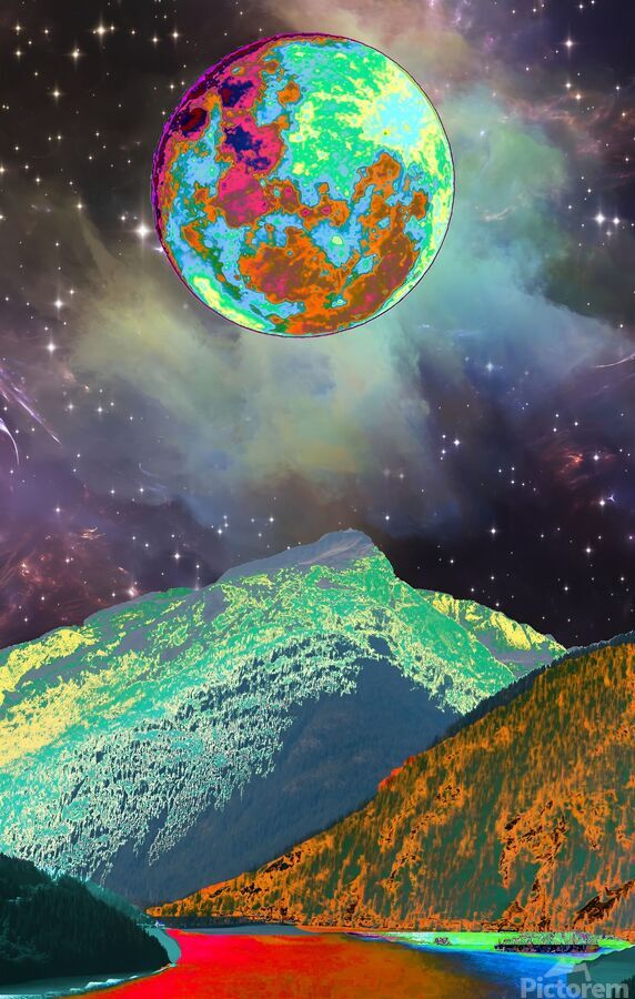trippy moon visuals