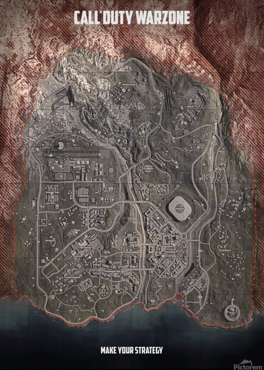 CoD Map by Aasbah Wall Art
