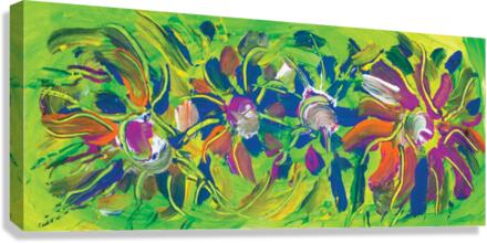 abstract multicolored flowers by BBS Art Wall Art