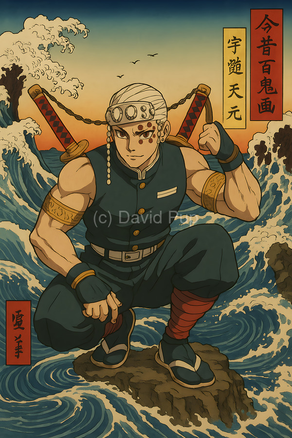 Demon slayer Uzui Tengen by David Pup Wall Art