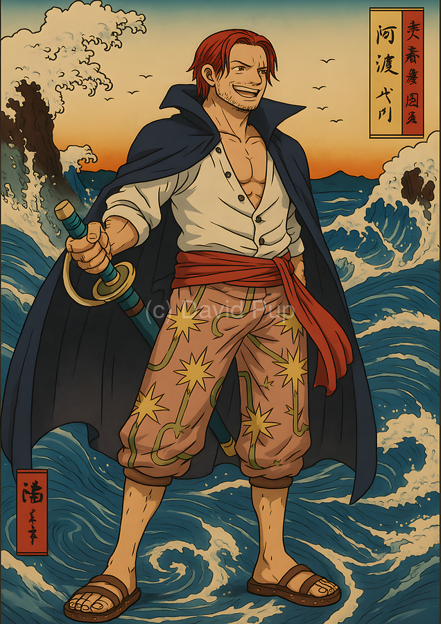 One Piece Shanks by David Pup Wall Art
