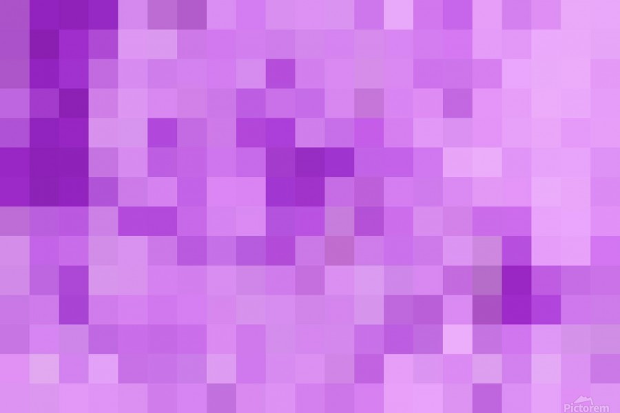 Abstract Pixel Art - Purple Shades by Puzbie Wall Art