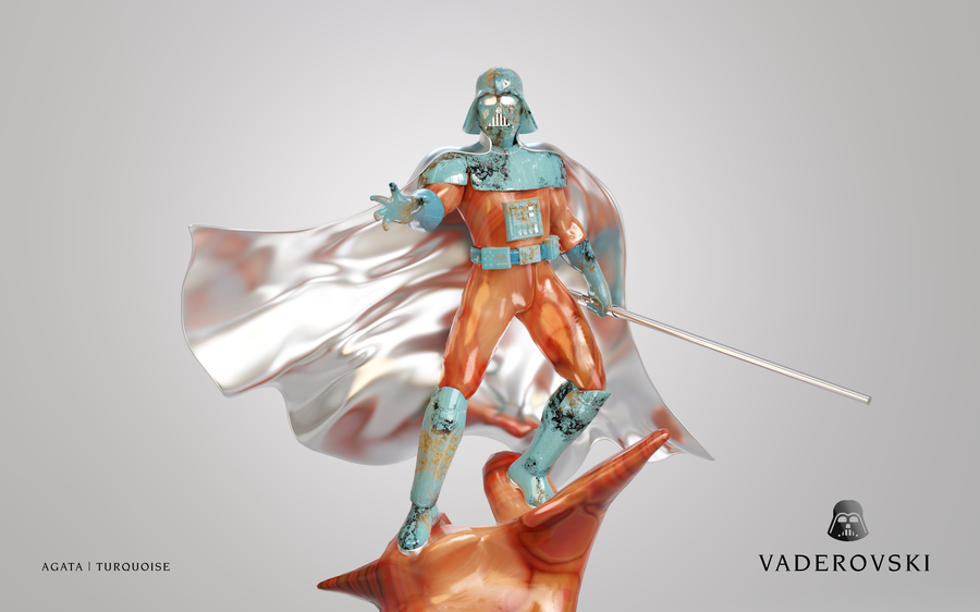 Vaderovski - Turquoise Collection - Art 1 by PopVader Wall Art