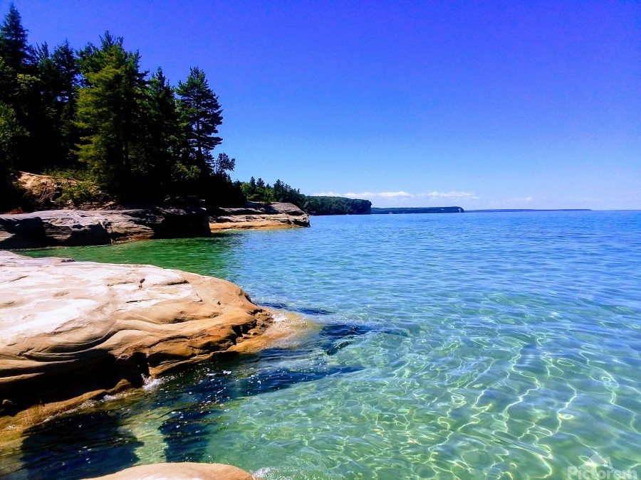 Coves of Pictured Rocks by Linnay Wall Art