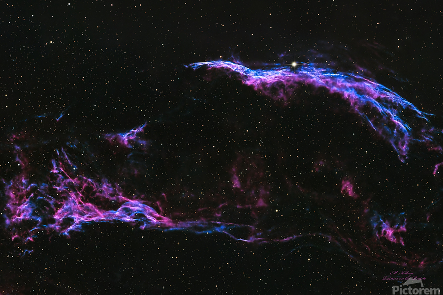 Western Veil Nebula by Mark Killion Wall Art