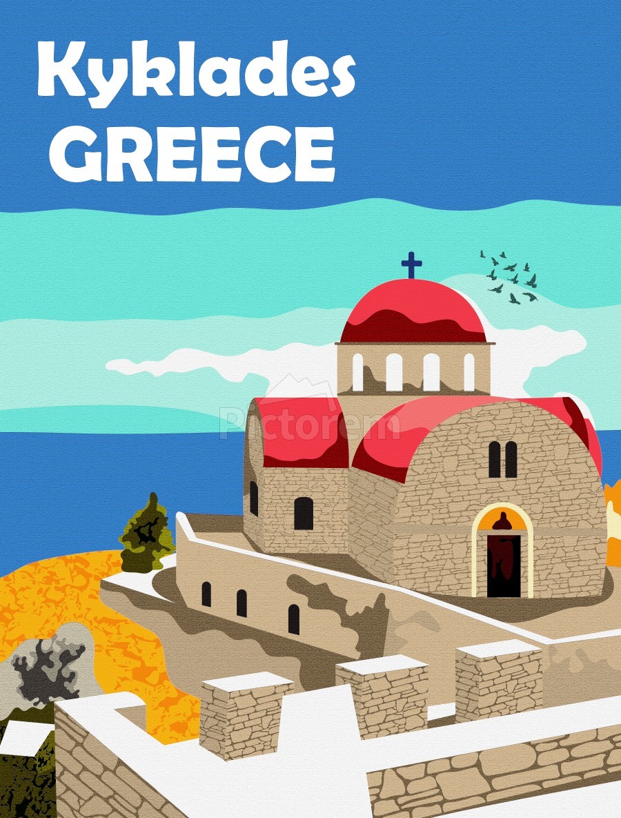 Kyklades Greece by vintagesupreme Wall Art