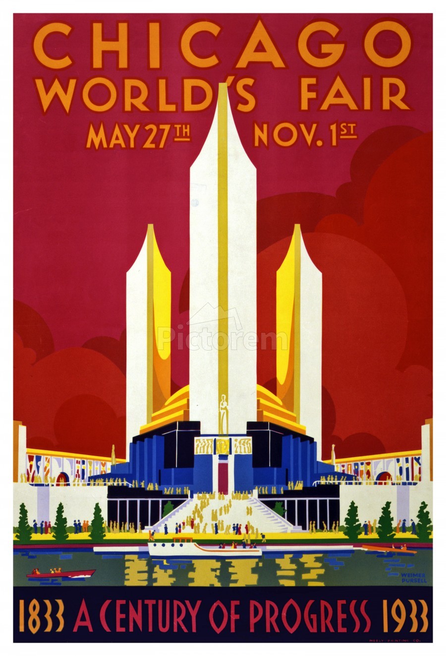 Chicago World Fair by vintagesupreme Wall Art