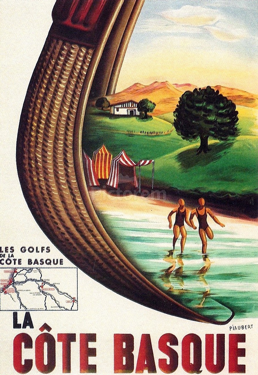 La Cote Basque by vintagesupreme Wall Art