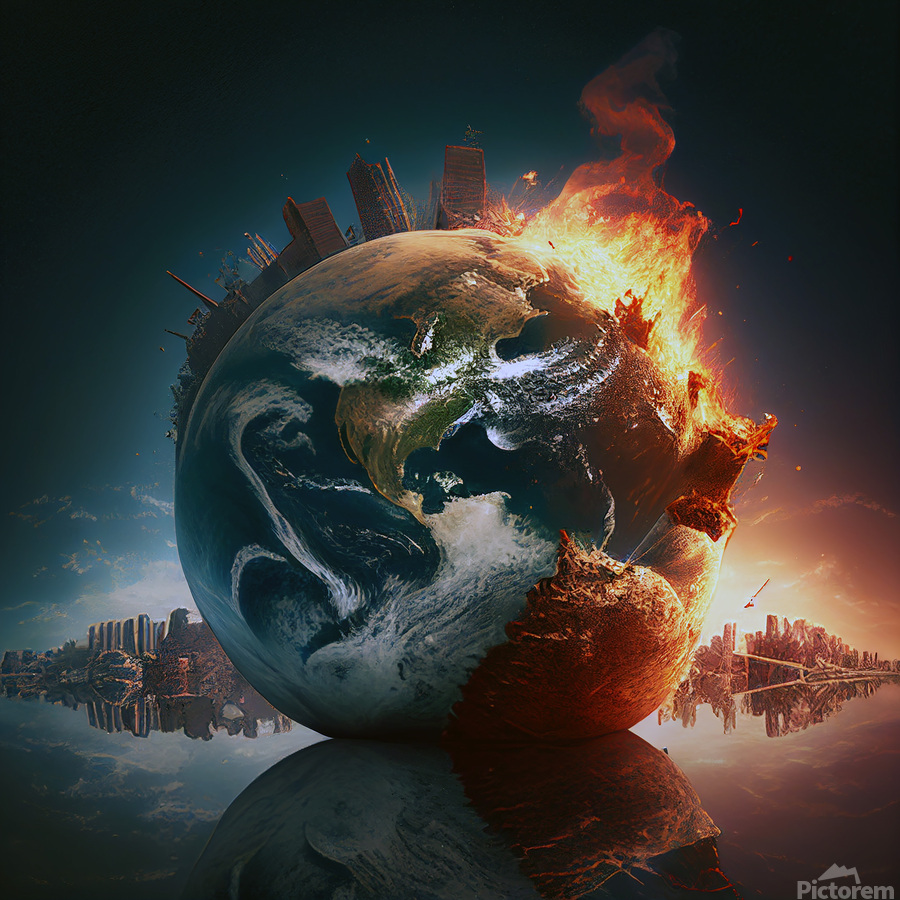 Planetary crisis vast devastation of natural disasters by Mert ...