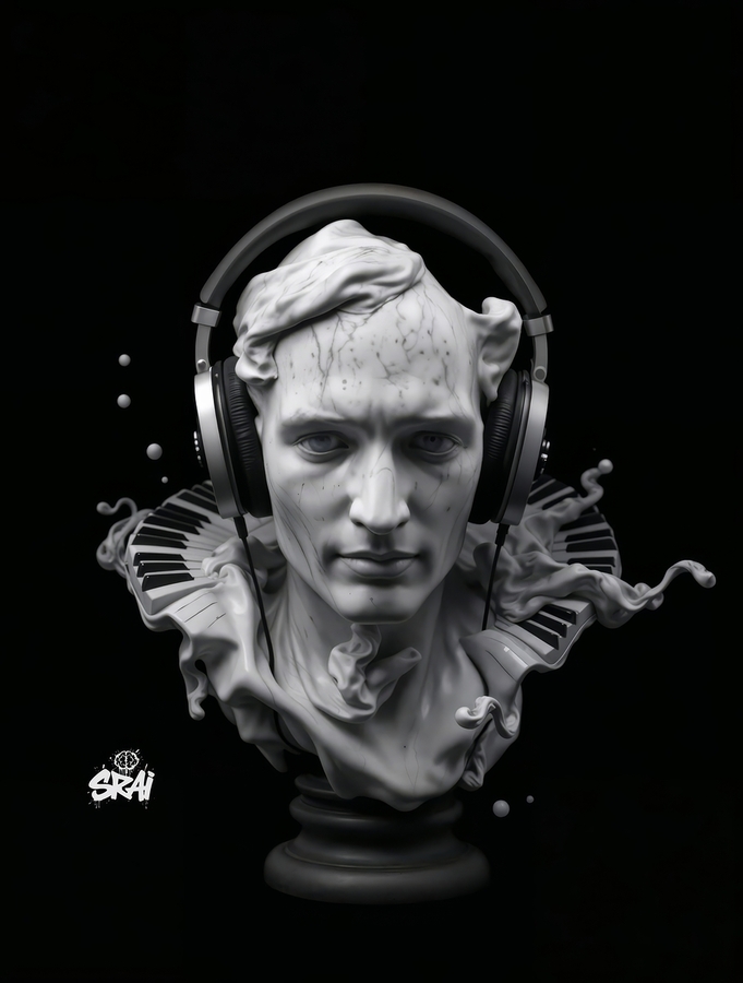 Steve Randle 1 of 4 the Marble Head by The Mabazza Foundation Wall Art