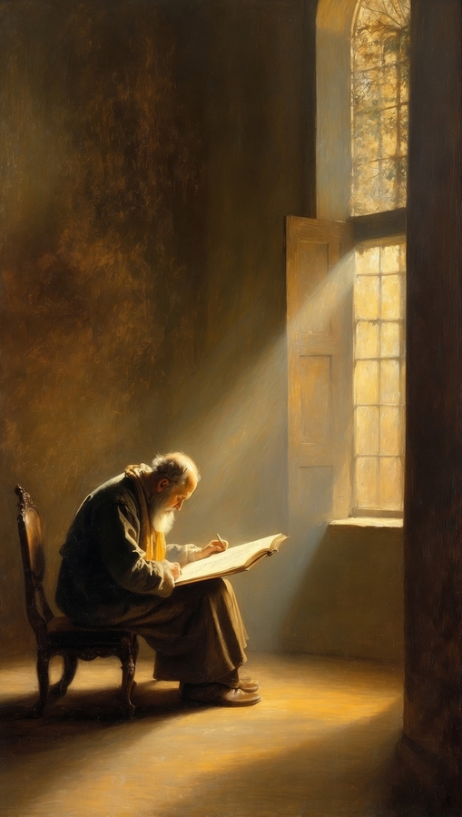 Examining the Ledger by The Mabazza Foundation Wall Art