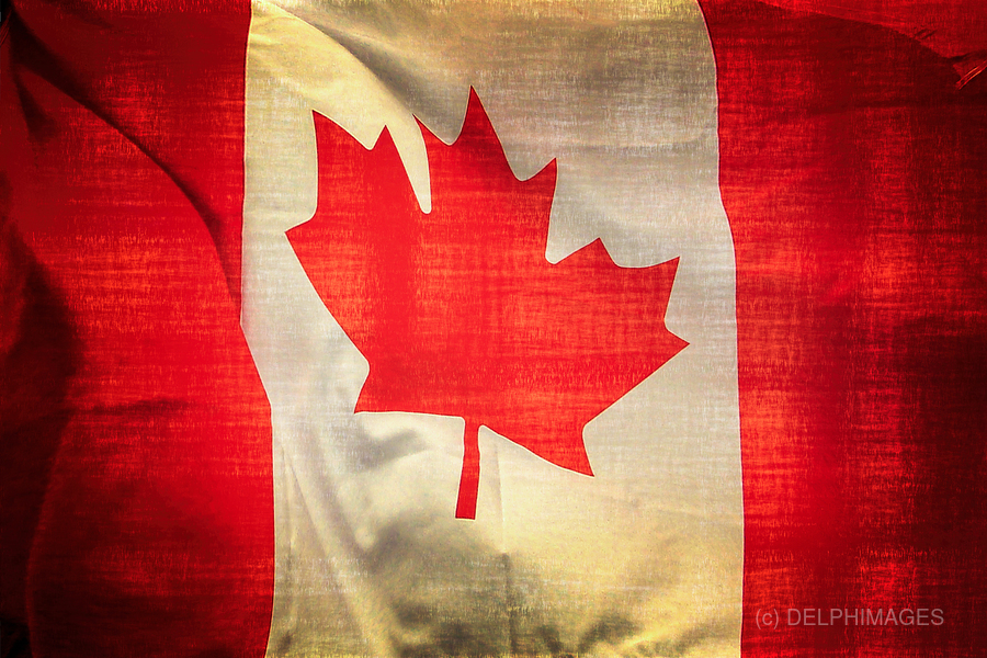Canadian flag by DELPHIMAGES Wall Art