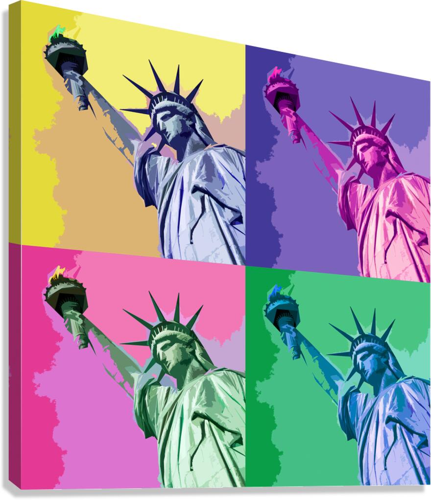 Statue of Liberty pop art by DELPHIMAGES Wall Art