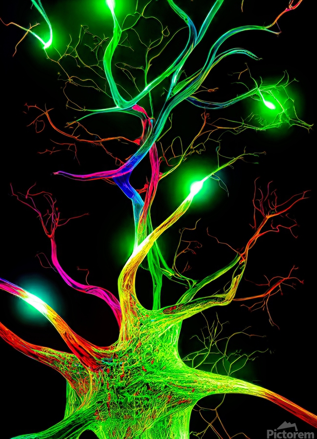 Neon Neuron by Cyberimpressions LLC Wall Art
