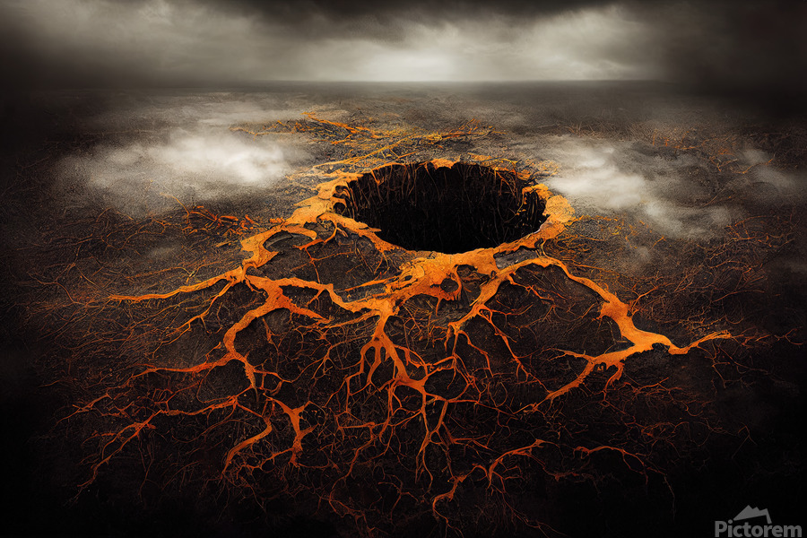 Emotion Wheel Orange: Inkwell of Fear by Cyberimpressions LLC Wall Art