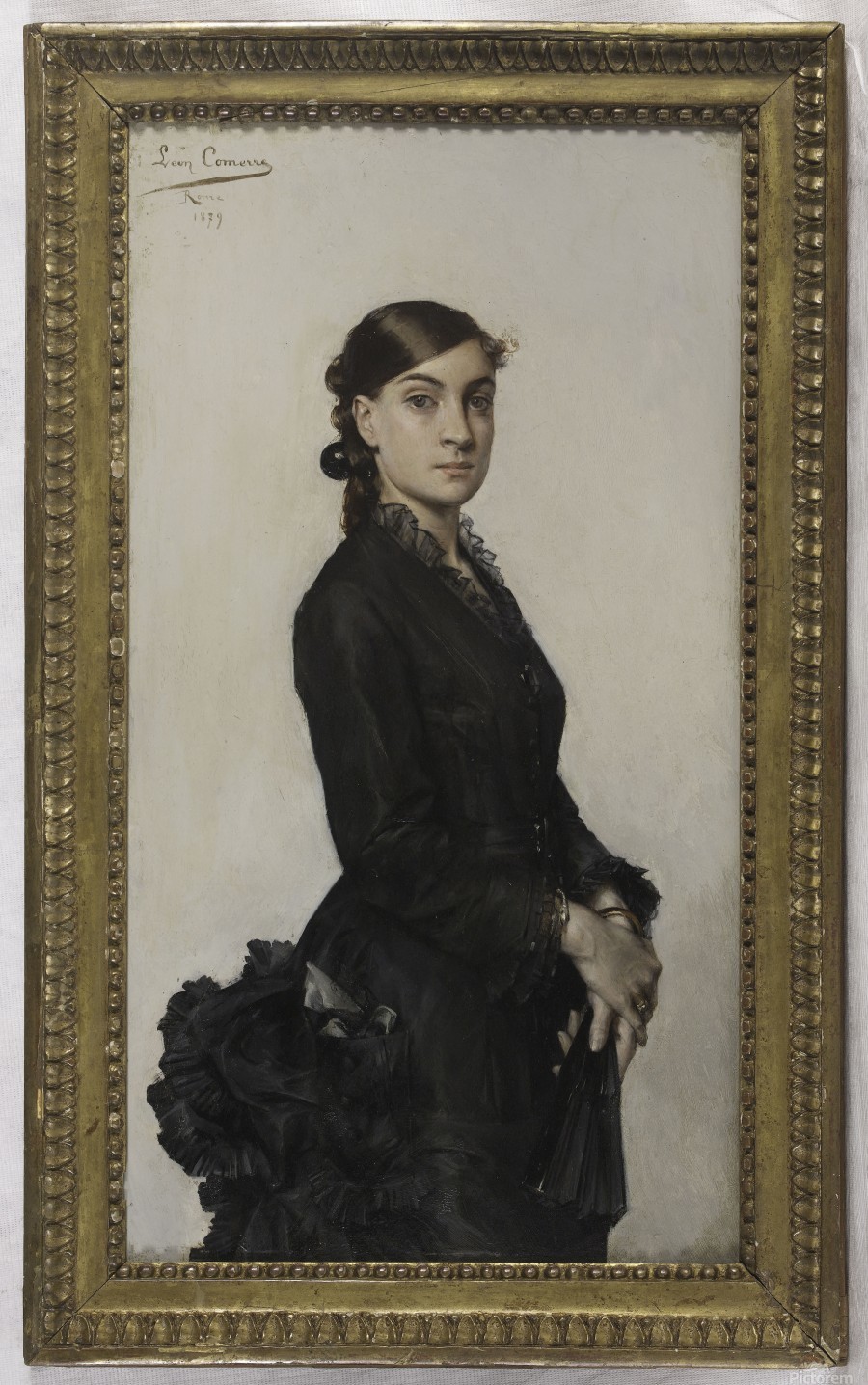Portrait de Jacqueline Comerre Paton en robe noire by Leon-Francois ...