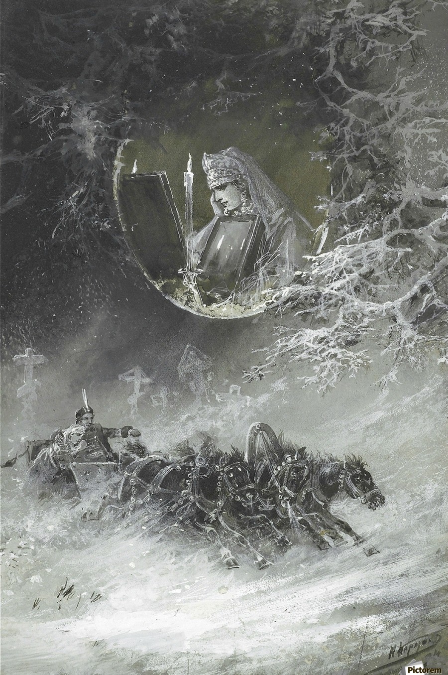 The fortune-teller by Lucas van Leyden Wall Art