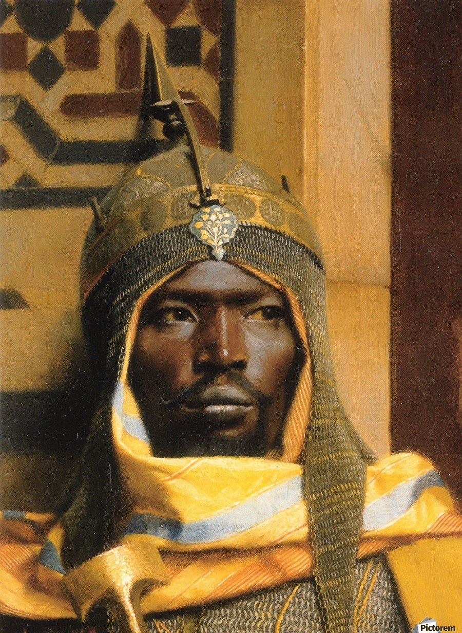 Portrait of Nubian Palace Guard by Ludwig Deutsch Wall Art
