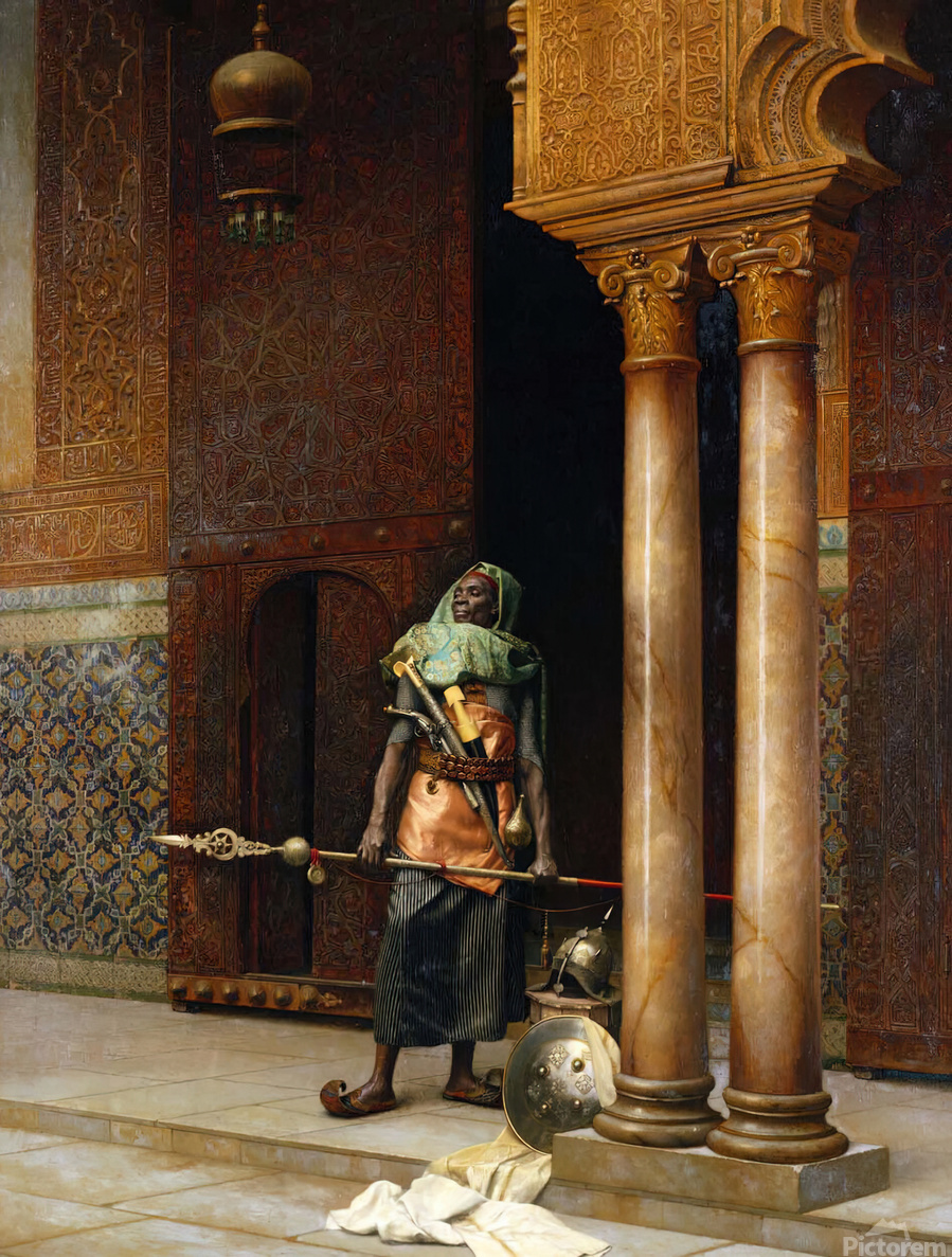 Nubian guard by Ludwig Deutsch Wall Art