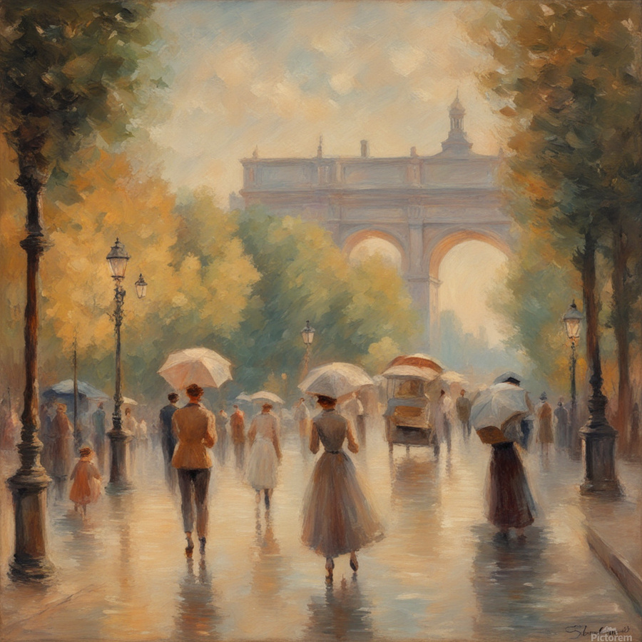 Vintage European arts Impressionism style by AIGALLERY Wall Art