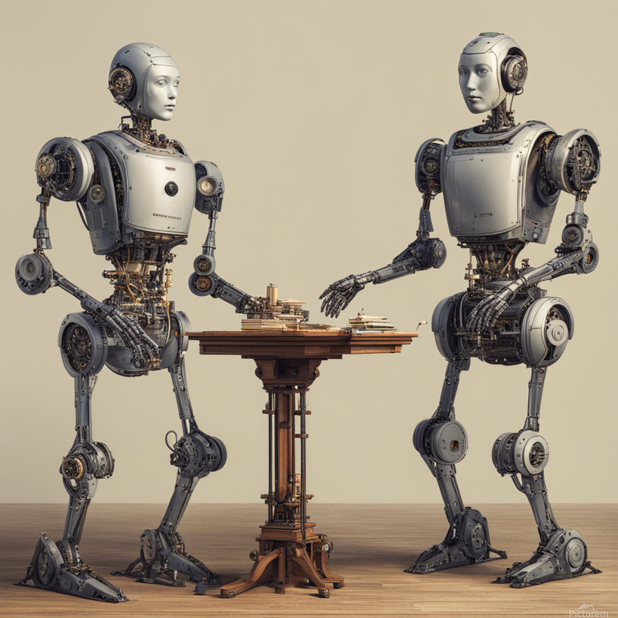Robotics in Renaissance. by AIGALLERY Wall Art