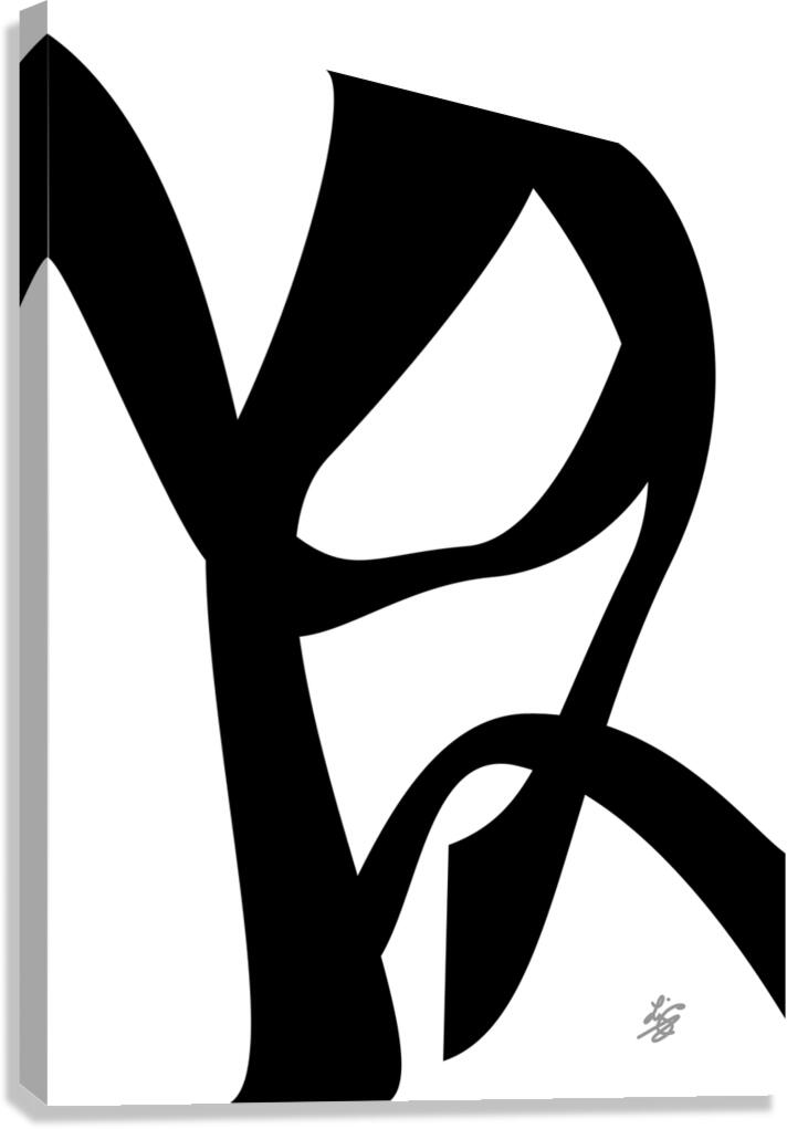 Minimalist Black and White Abstract by Liz Cereby Wall Art