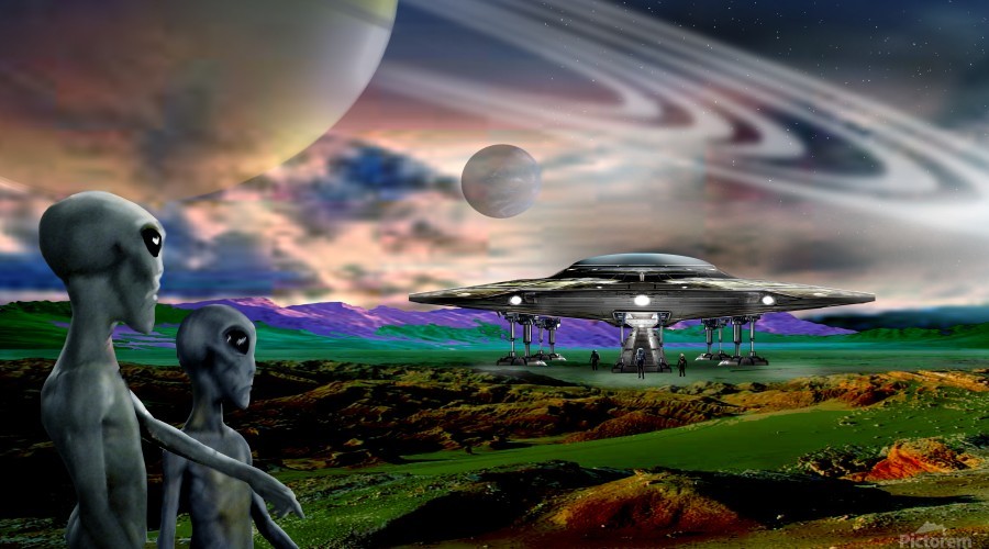 Explorers from Earth by Bill Wright Wall Art