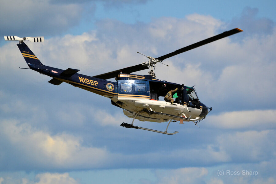 Bell UH 1H Huey NY State Police by Ross Sharp Wall Art