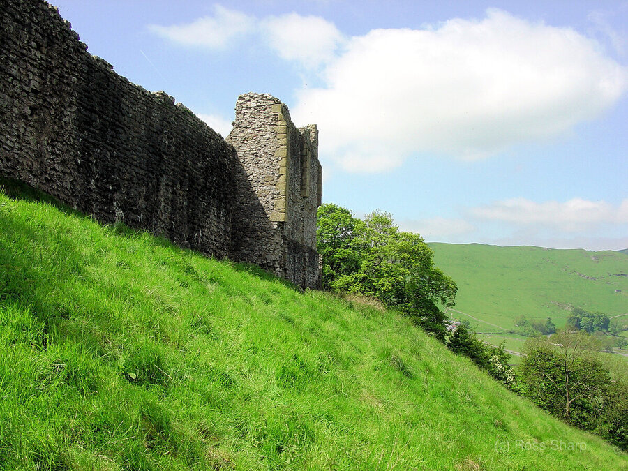 Curtain Wall Peveril Castle Castleton Derbyshire Peak District by Ross Sharp Wall Art