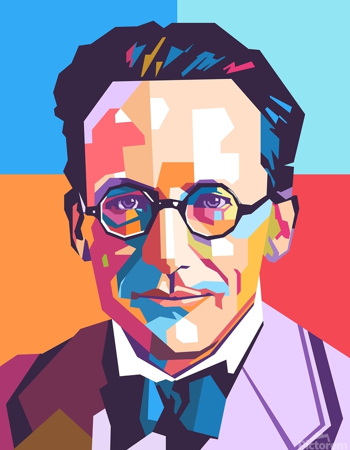 Erwin Schrodinger art by Hantamrata Wall Art