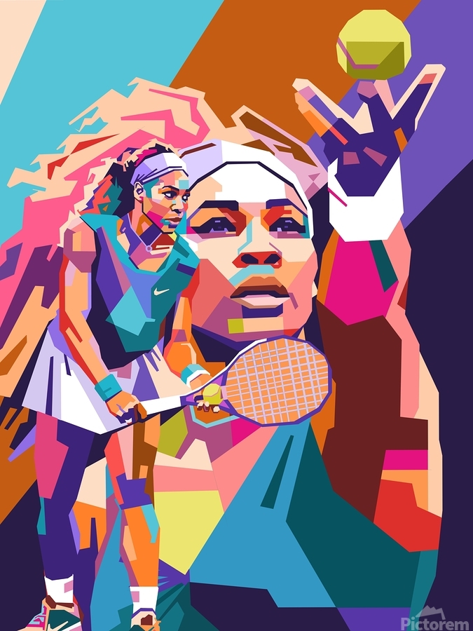 Serena Williams art by Hantamrata Wall Art