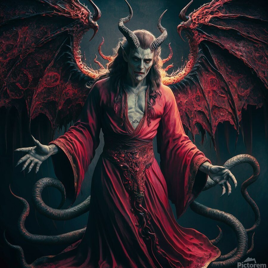 Satan as a sinister by Nassr Wall Art