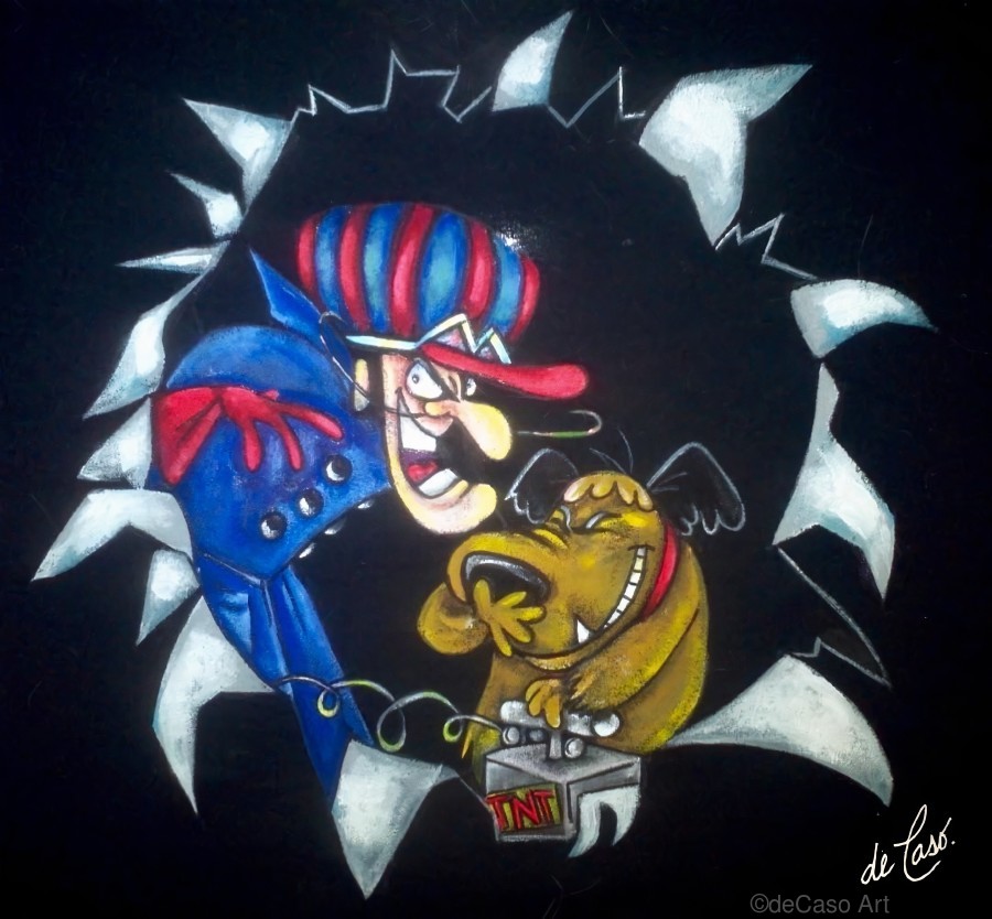 Dastardly and Muttley by deCaso Art Wall Art
