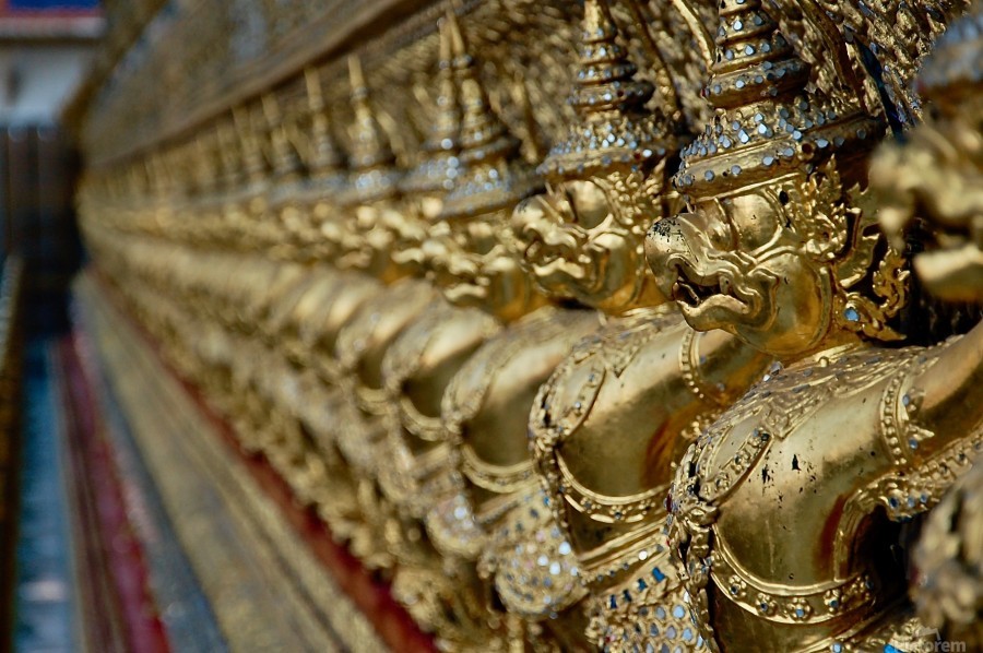 Bangkok - The Temple Guards by Hazz Brad Wall Art