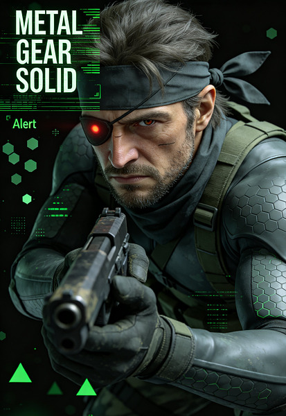 Solid Snake: The Digital Evolution of a Spy by Sumer Paintings Wall Art