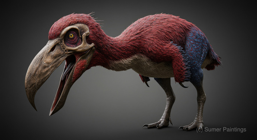 Hyperrealistic Paleoart Reconstruction of Phorusrhacos longissimus ...