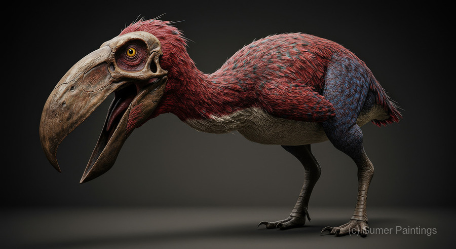 Hyperrealistic Paleoart Reconstruction of Phorusrhacos longissimus ...