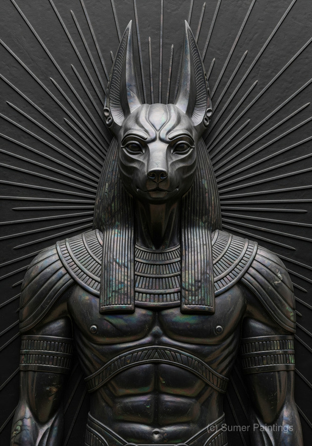 Anubis: Shadow of the Underworld by Sumer Paintings Wall Art