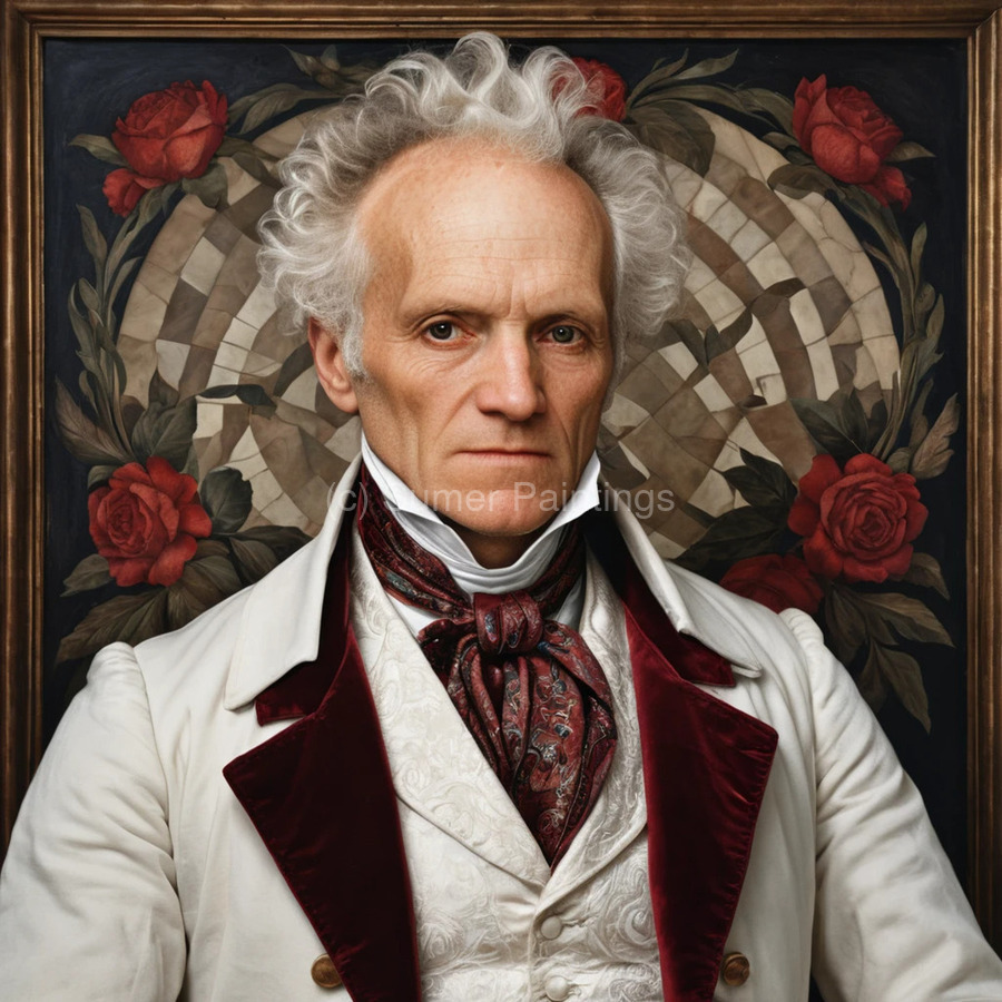 Arthur Schopenhauer Classical Portrait Philosophical Thinker by Sumer ...