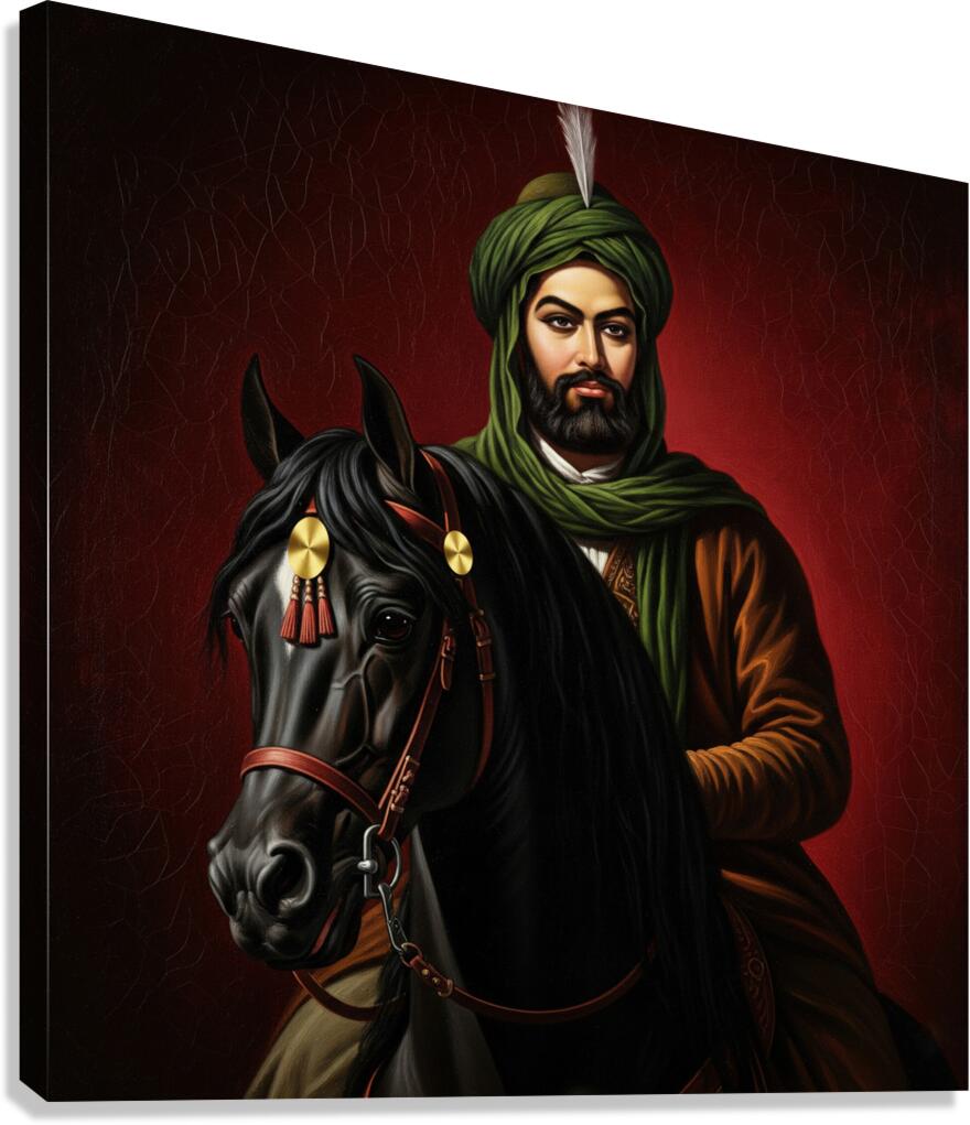 Imam Ali: The Sage on the Steadfast Mount by Sumer Paintings Wall Art